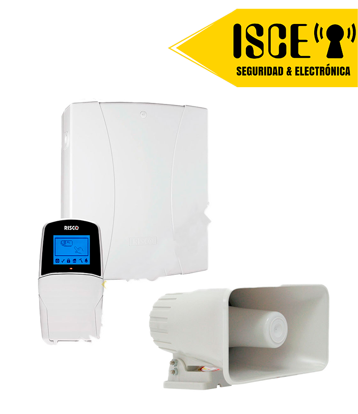 RISCO KIT ALARMA CABLEADO( PANEL RISCO LIGHTSYS 2 - 8 ZONAS / GABINETE RP432B + TECLADO RP432KP ...